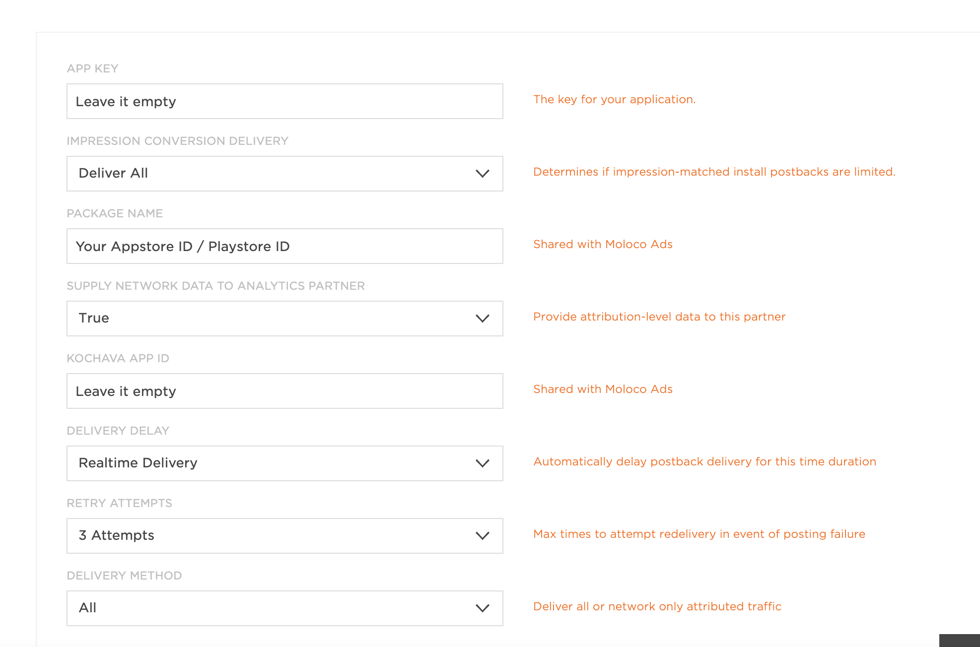 How to set up postbacks with Kochava – Moloco Ads Help Center